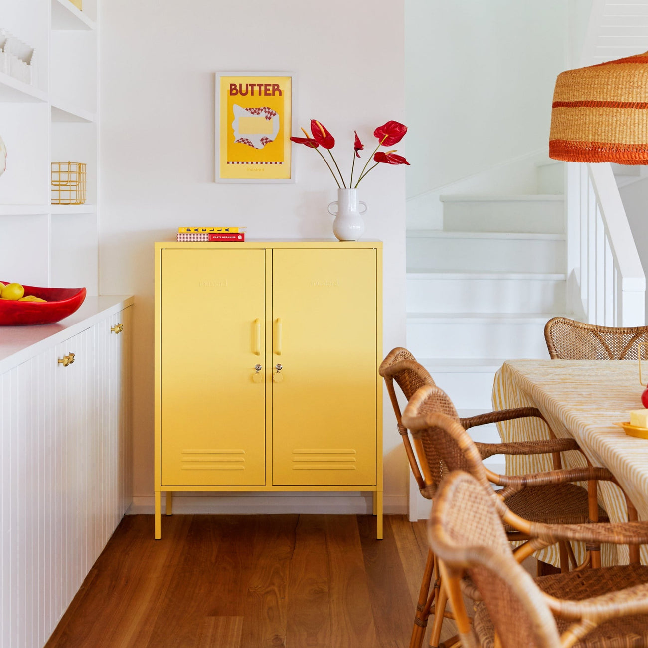 The Midi Double Door Locker Cabinet (Butter) - Mustard Made – Ando