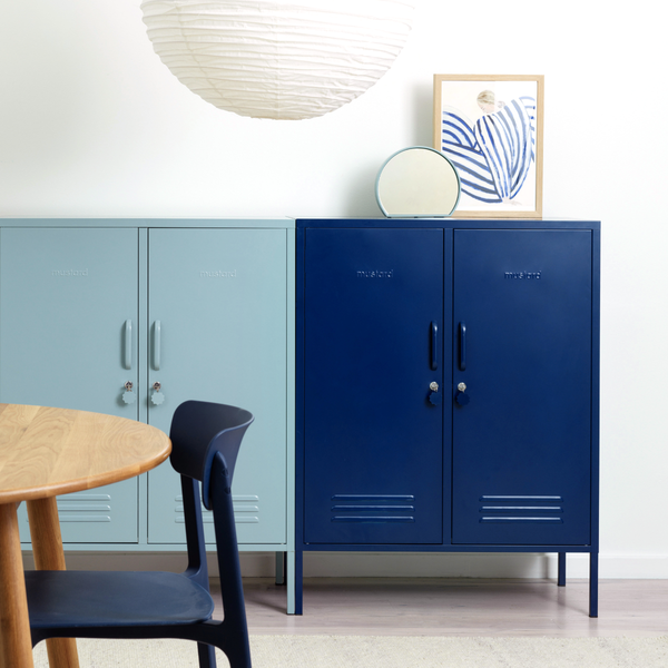 The Midi Double Door Locker Cabinet (Navy) - Mustard Made