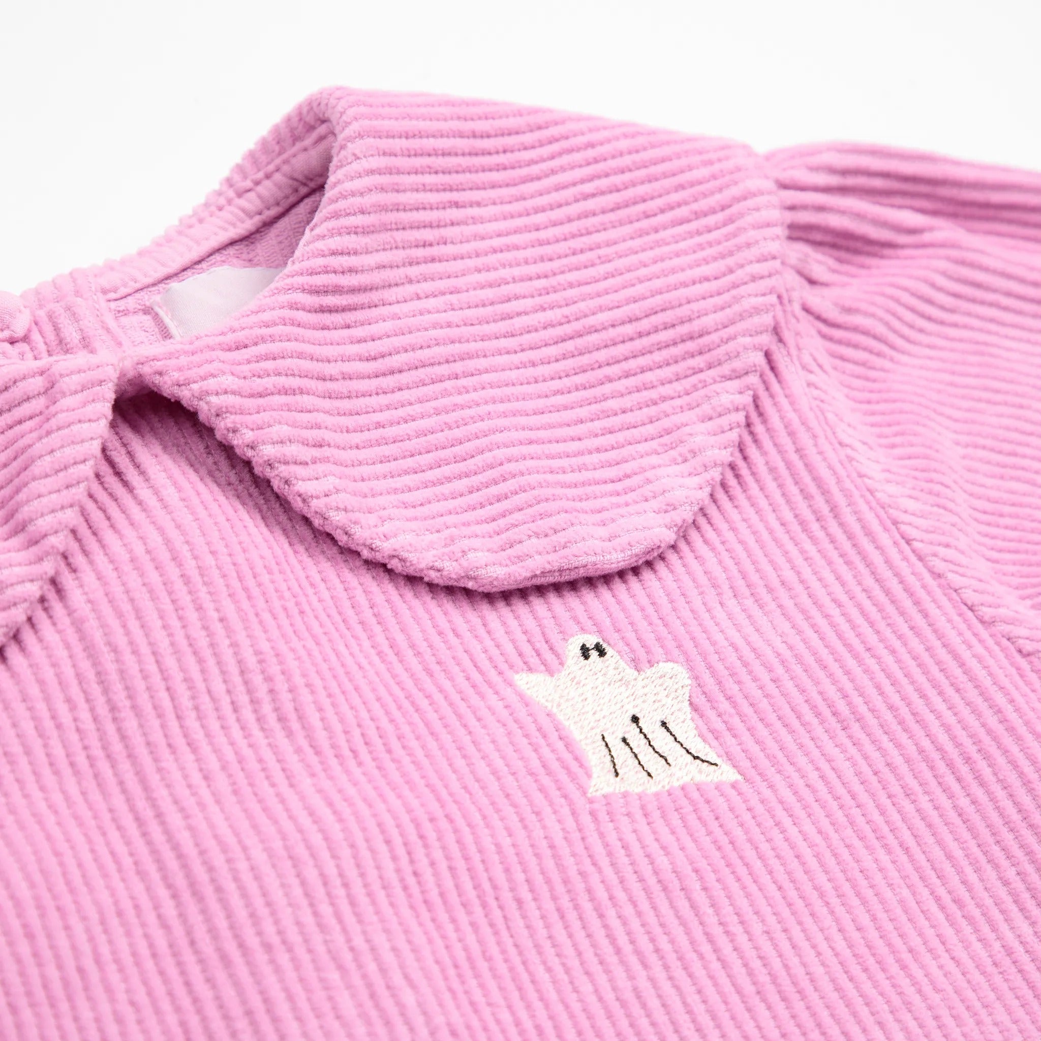 Pink Corduroy Blouse With Ghost Logo - Bobo Choses