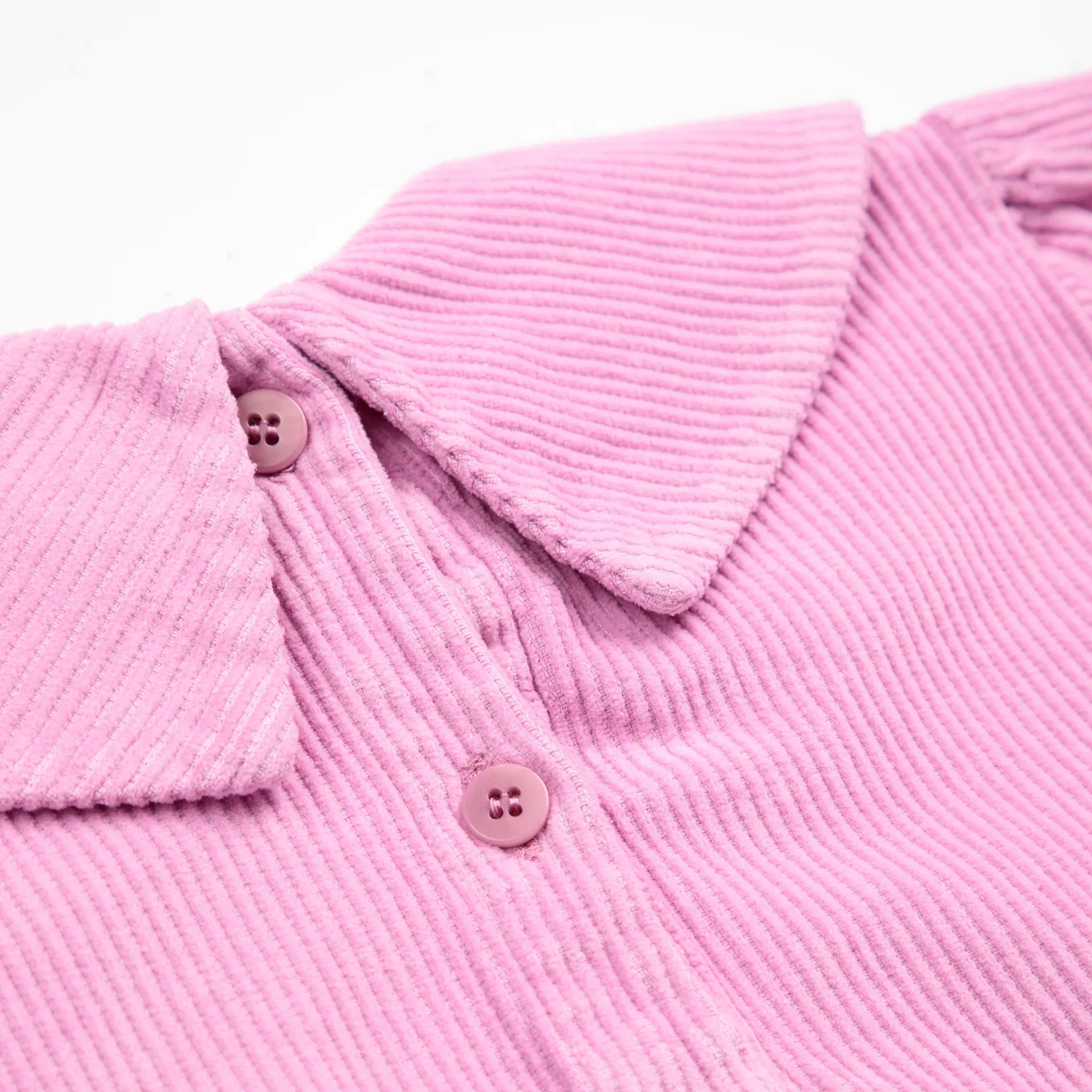 Pink Corduroy Blouse With Ghost Logo - Bobo Choses