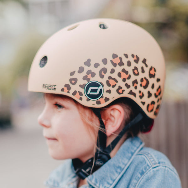 Scoot Ride Leopard Print Standard Baby Helmet