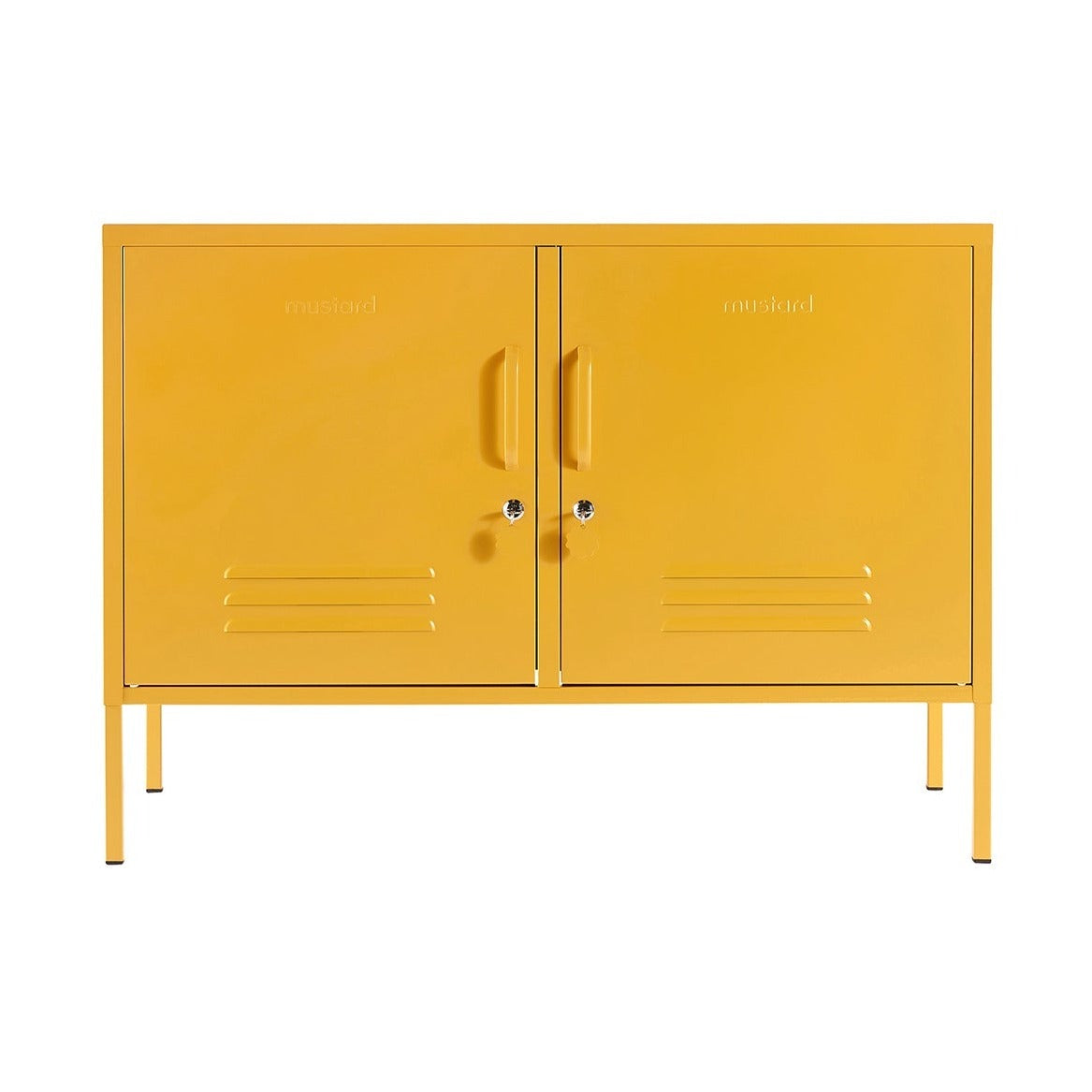 The Lowdown Double Door Locker Cabinet (Mustard) - Mustard Made