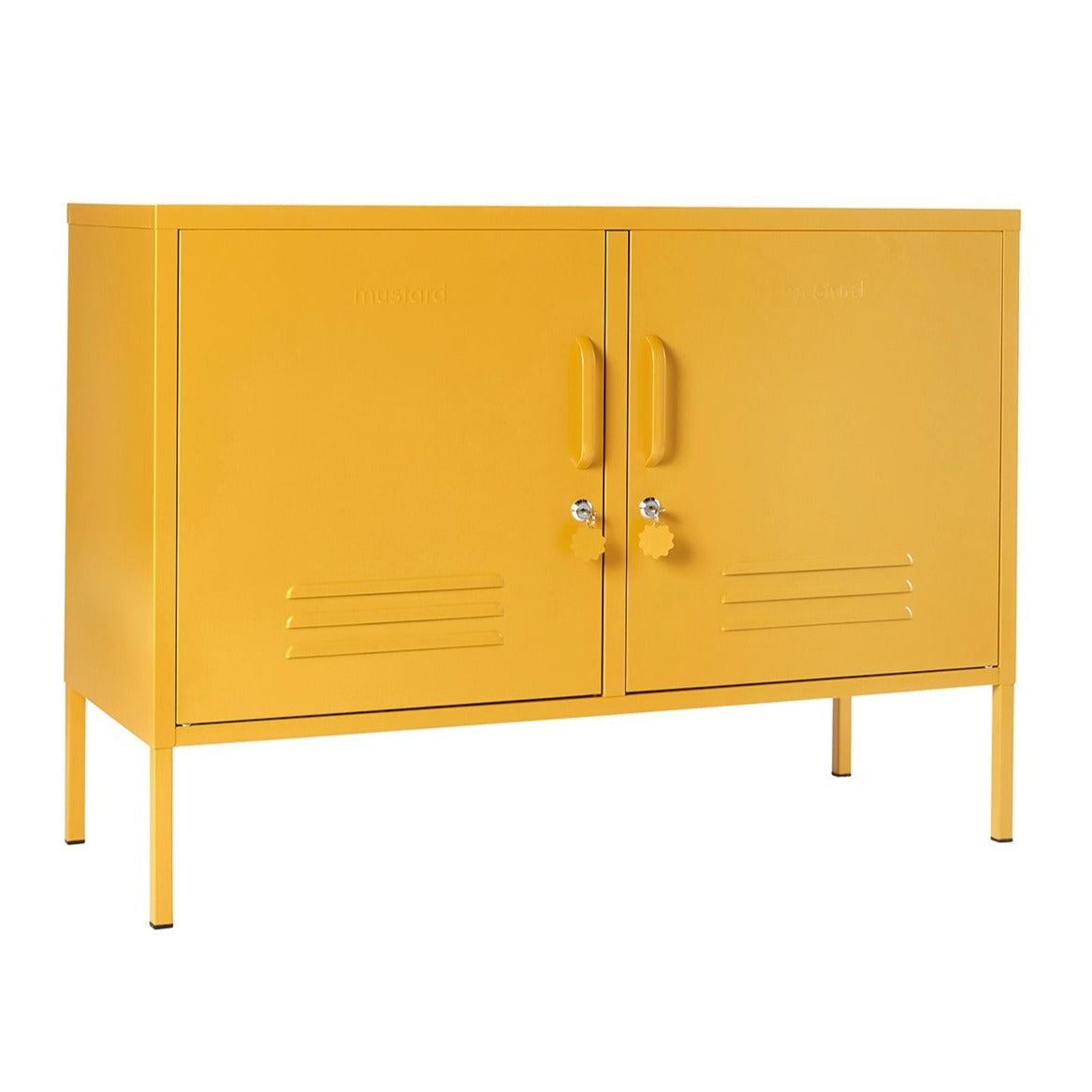The Lowdown Double Door Locker Cabinet (Mustard) - Mustard Made