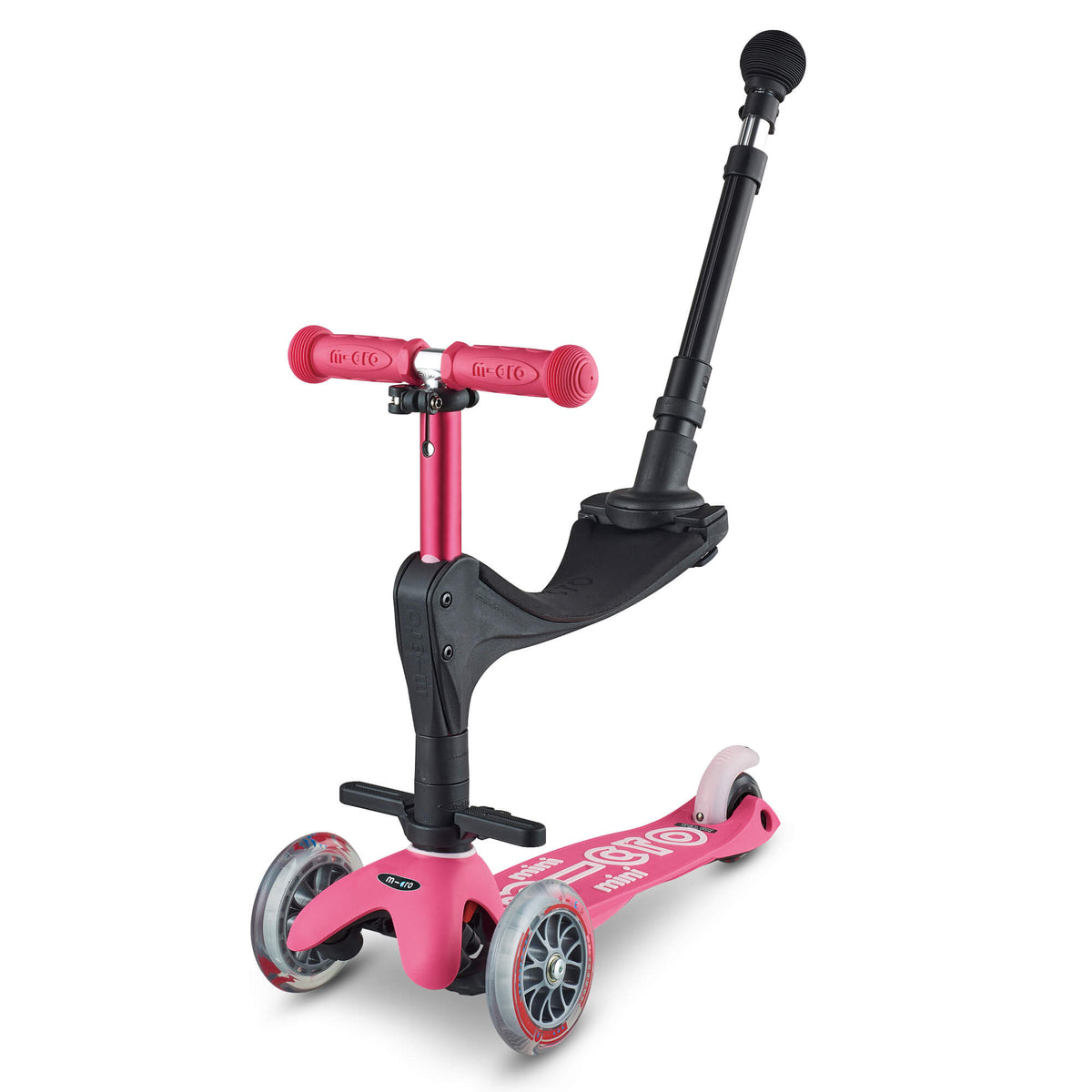 Mini Micro 3 in 1 Deluxe Scooter with Push Handle-Micro Scooter