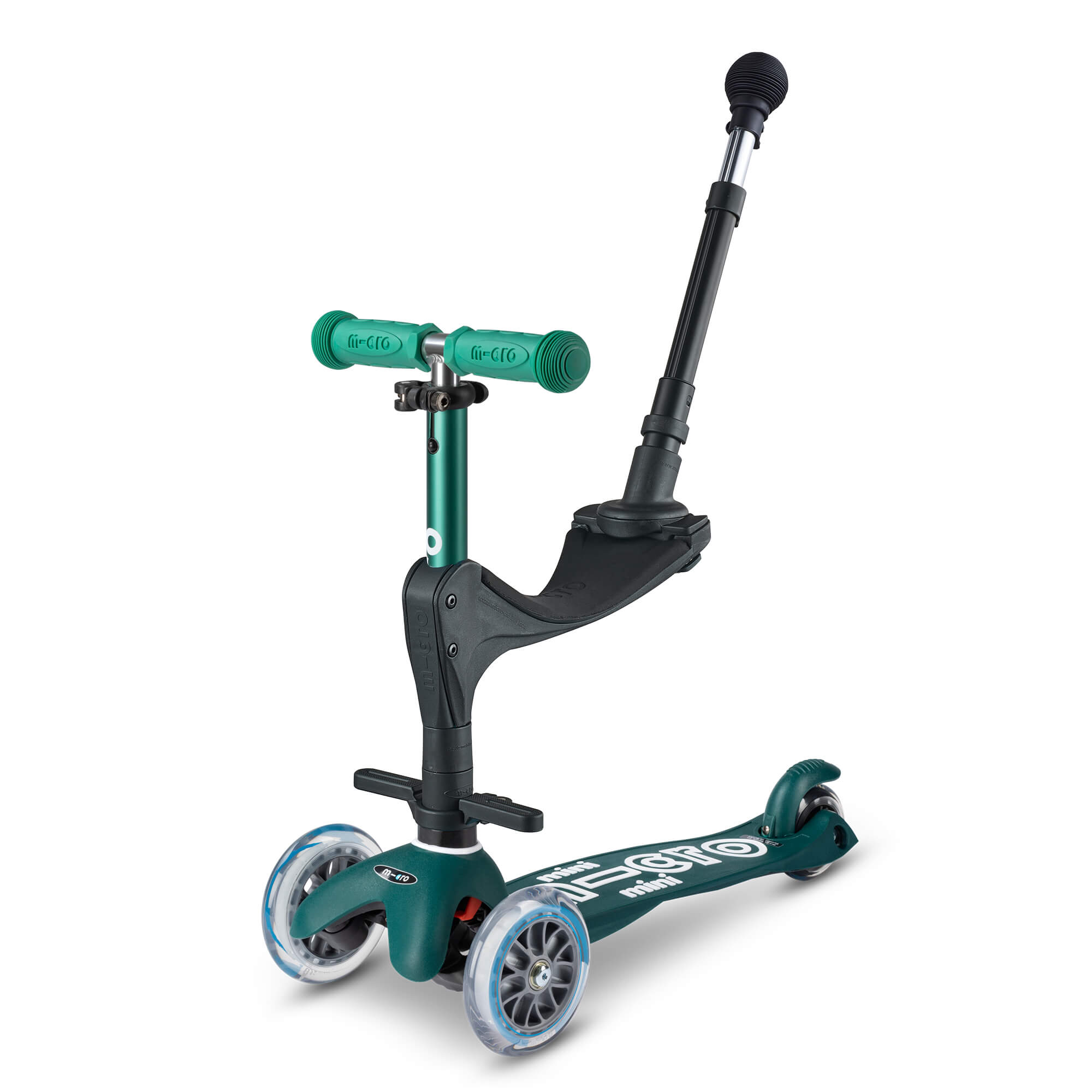 Mini Micro 3 in 1 Deluxe Scooter with Push Handle-Micro Scooter