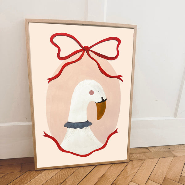 'Swan' Hand Painted Art Print - Yaya Studio