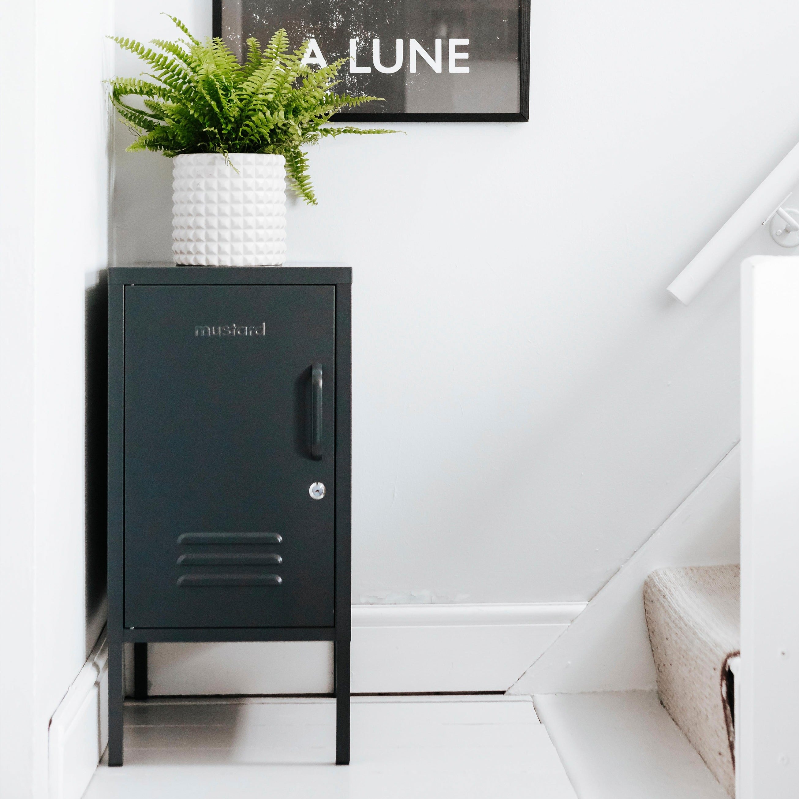 The Shorty Single Door Locker Cabinet (Slate) (Opens to Left)