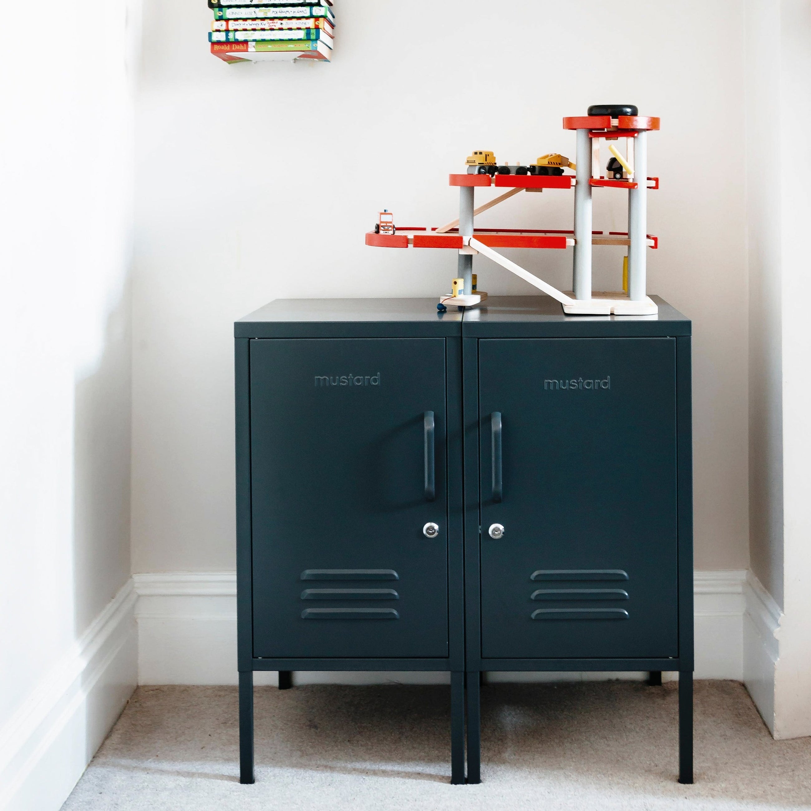 The Shorty Single Door Locker Cabinet (Slate) (Opens to Left)