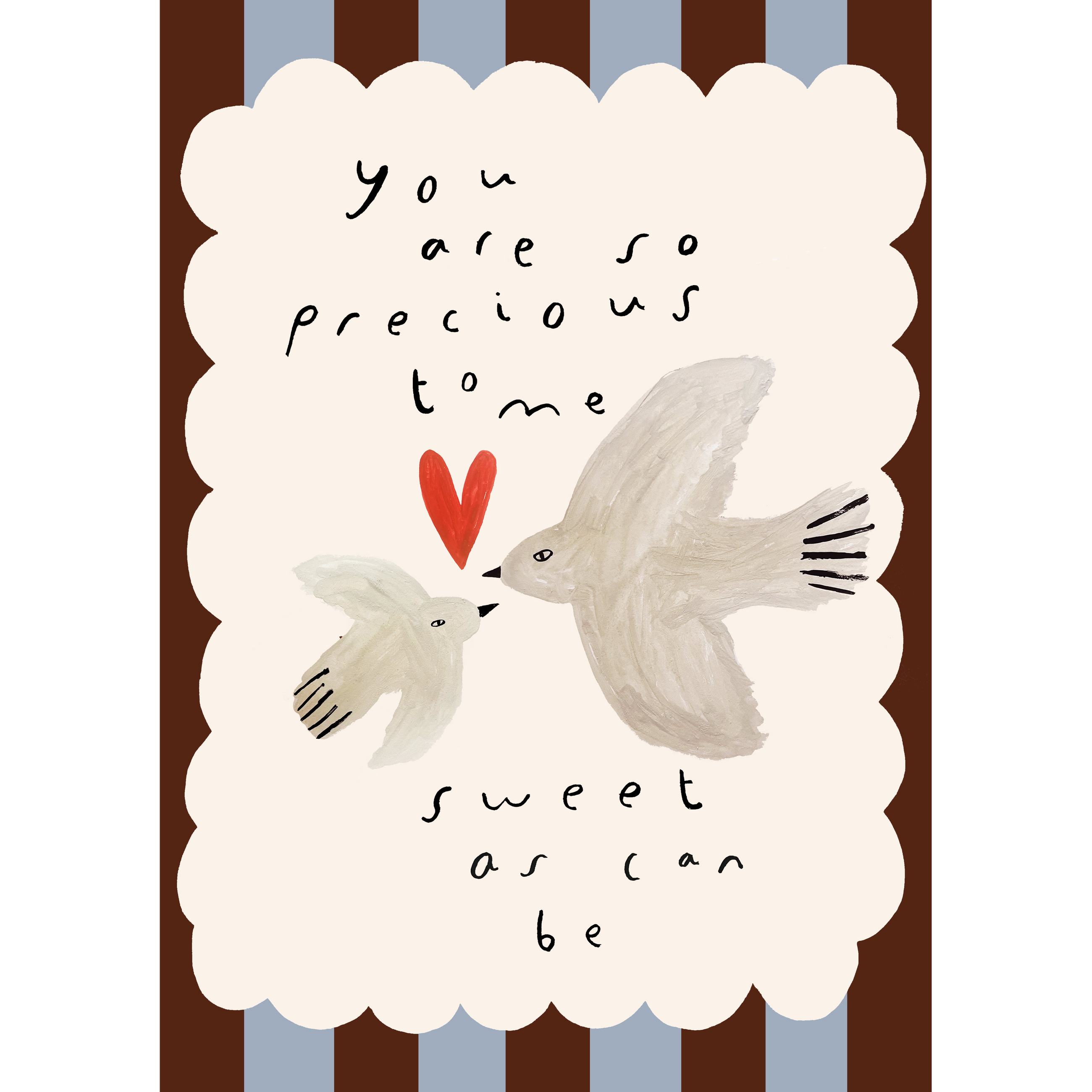 'You Are So Precious to Me' Hand Painted Art Print - Yaya Studio