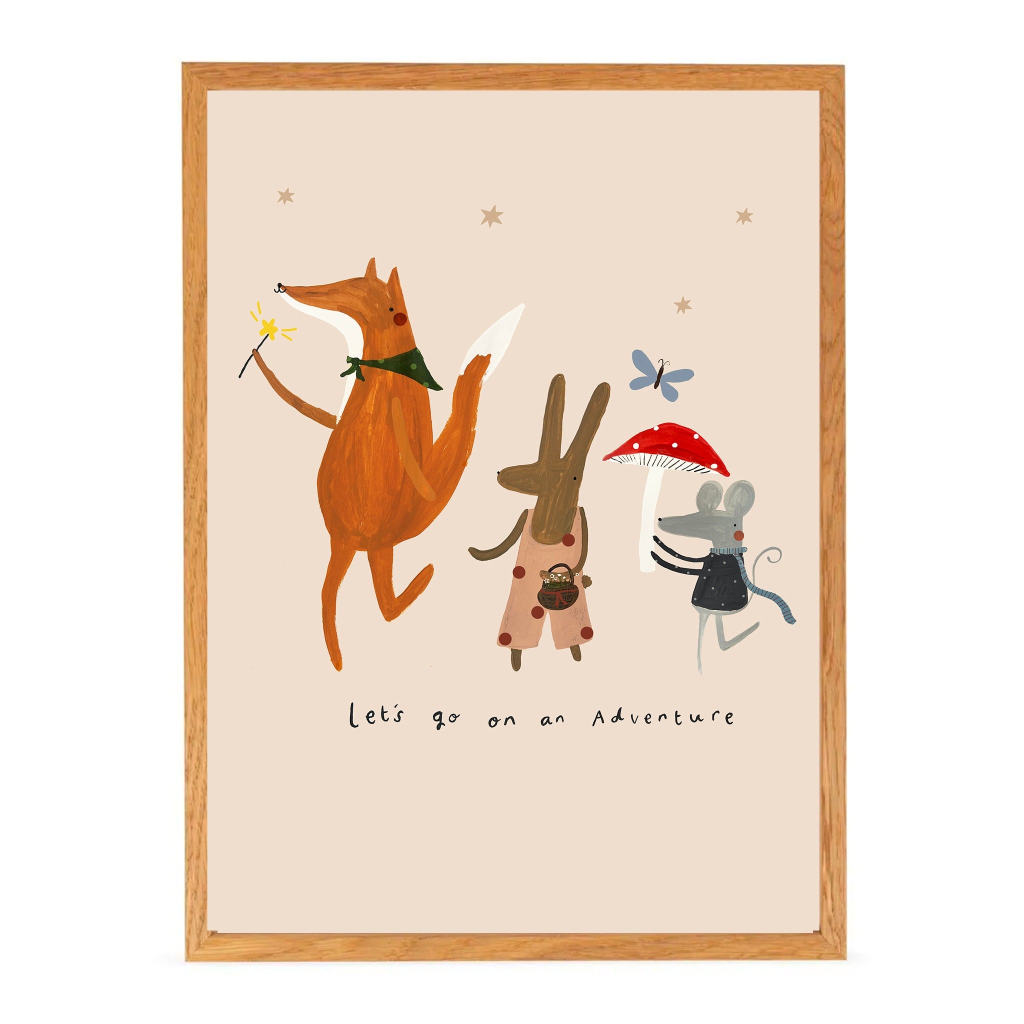 'Let's Go on an Adventure' Hand Painted Art Print - Yaya Studio