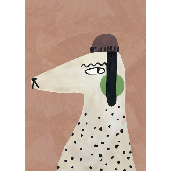 'Billy Dog' Hand Painted Print - Yaya Studio