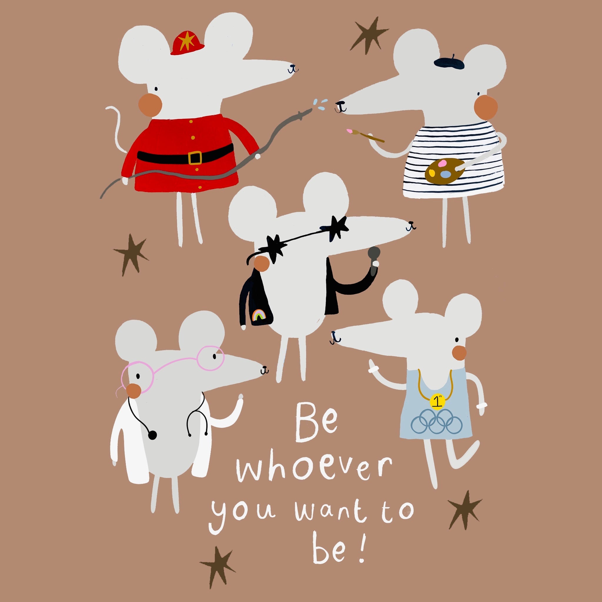 'Be Yourself' Hand Painted Print - Yaya Studio