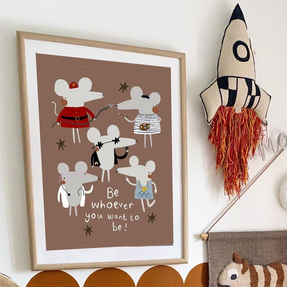 'Be Yourself' Hand Painted Print - Yaya Studio