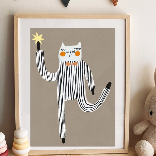 'Reach for the Star' Hand Painted Art Print - Yaya Studio