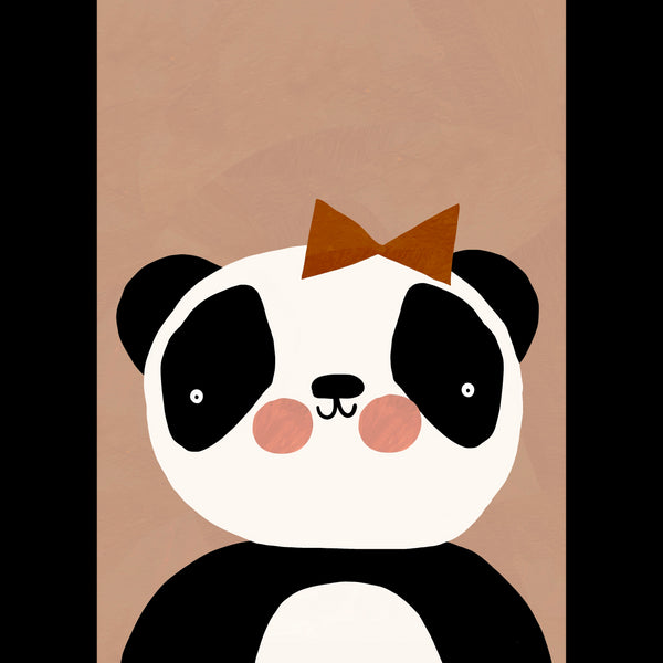 'Mrs Panda' Hand painted Art Print - Yaya Studio