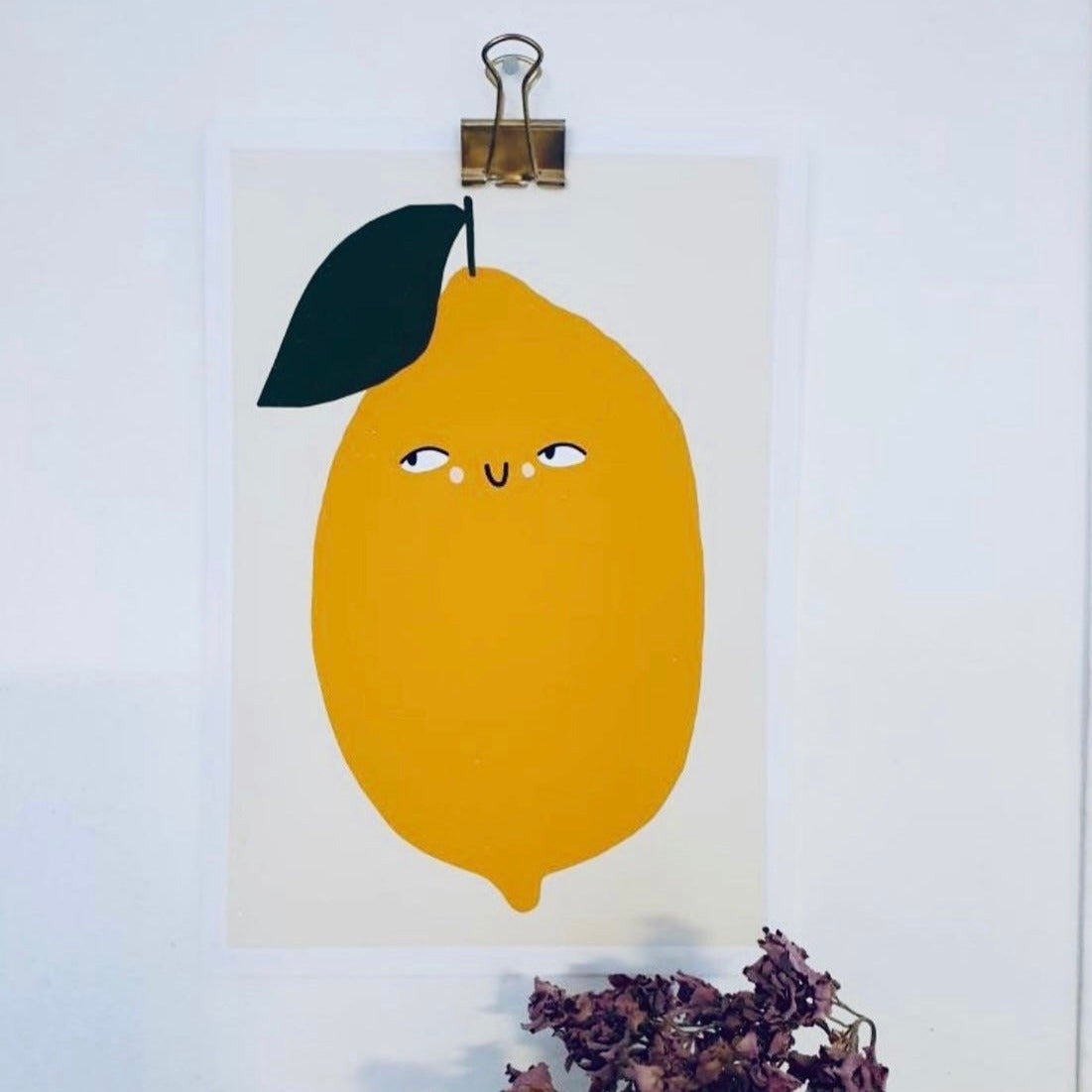 'Lemon' Hand Painted Art Print - Yaya Studio