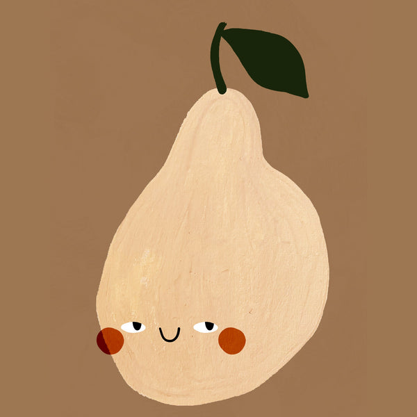 'Pear' Hand Painted Art Print - Yaya Studio
