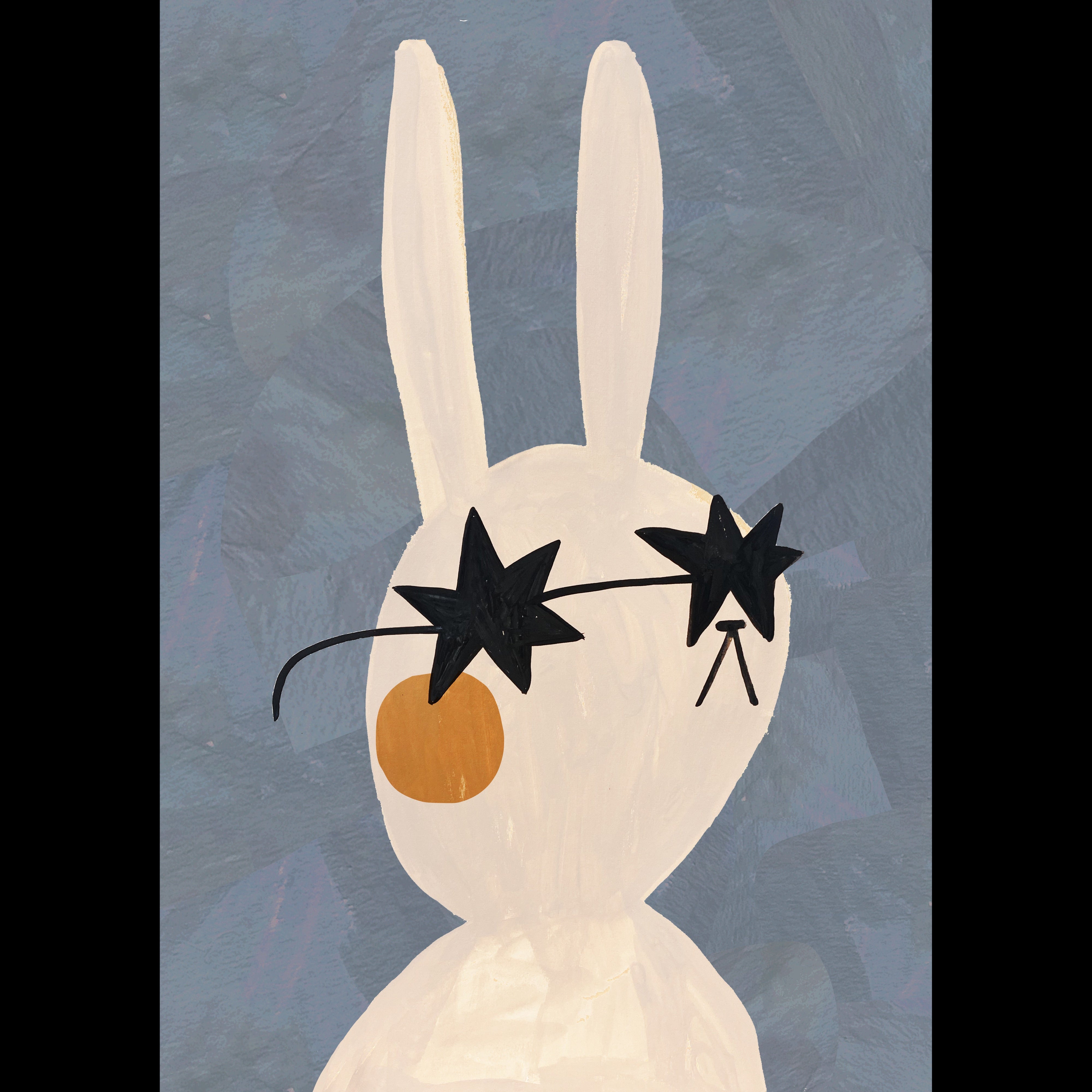 'Mr Rabbit' Hand Painted Art Print - Yaya Studio
