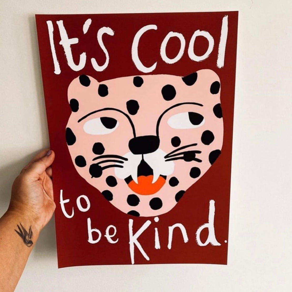 'It’s Cool to Be Kind' Hand Painted Art Print - Yaya Studio