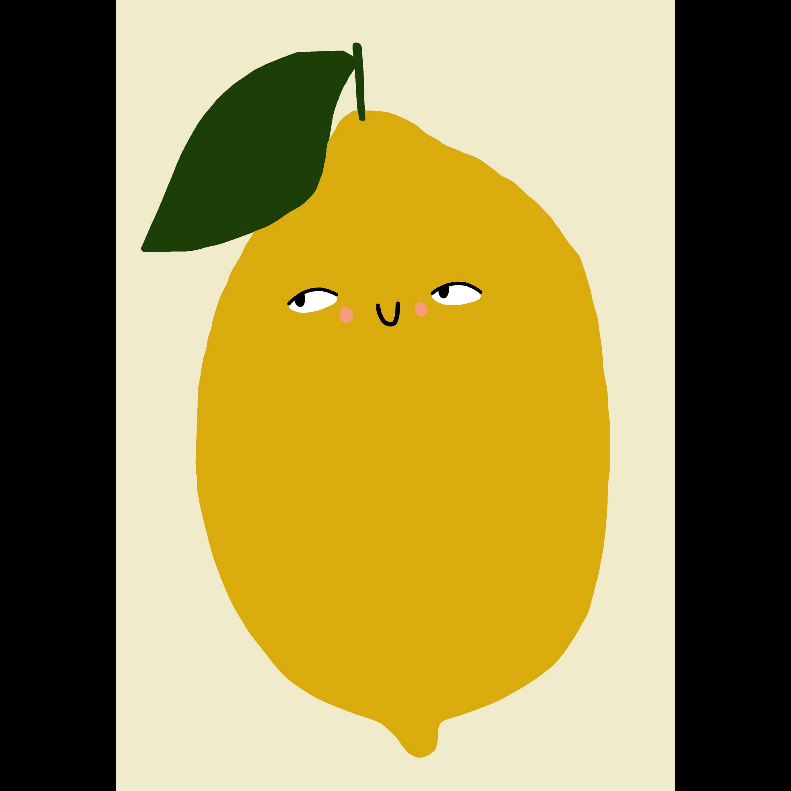 'Lemon' Hand Painted Art Print - Yaya Studio