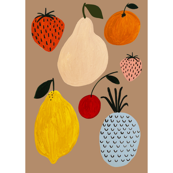 'Sweet Fruit' Hand Painted Art Print - Yaya Studio