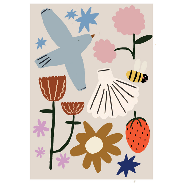 'Summer Fun' Hand Painted Art Print - Yaya Studio