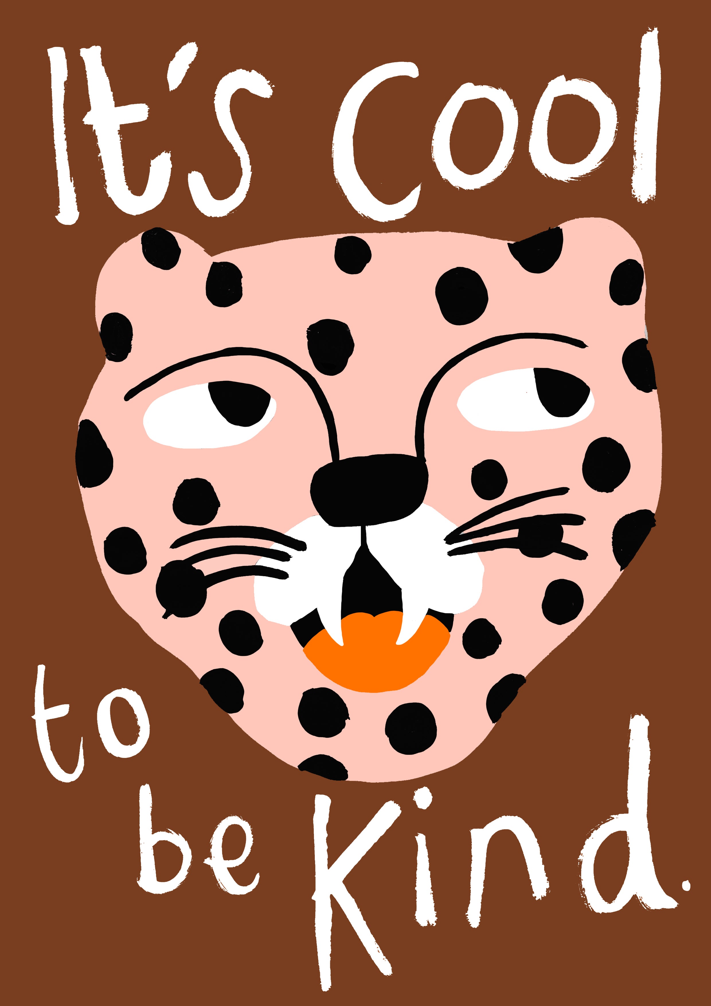 'It’s Cool to Be Kind' Hand Painted Art Print - Yaya Studio
