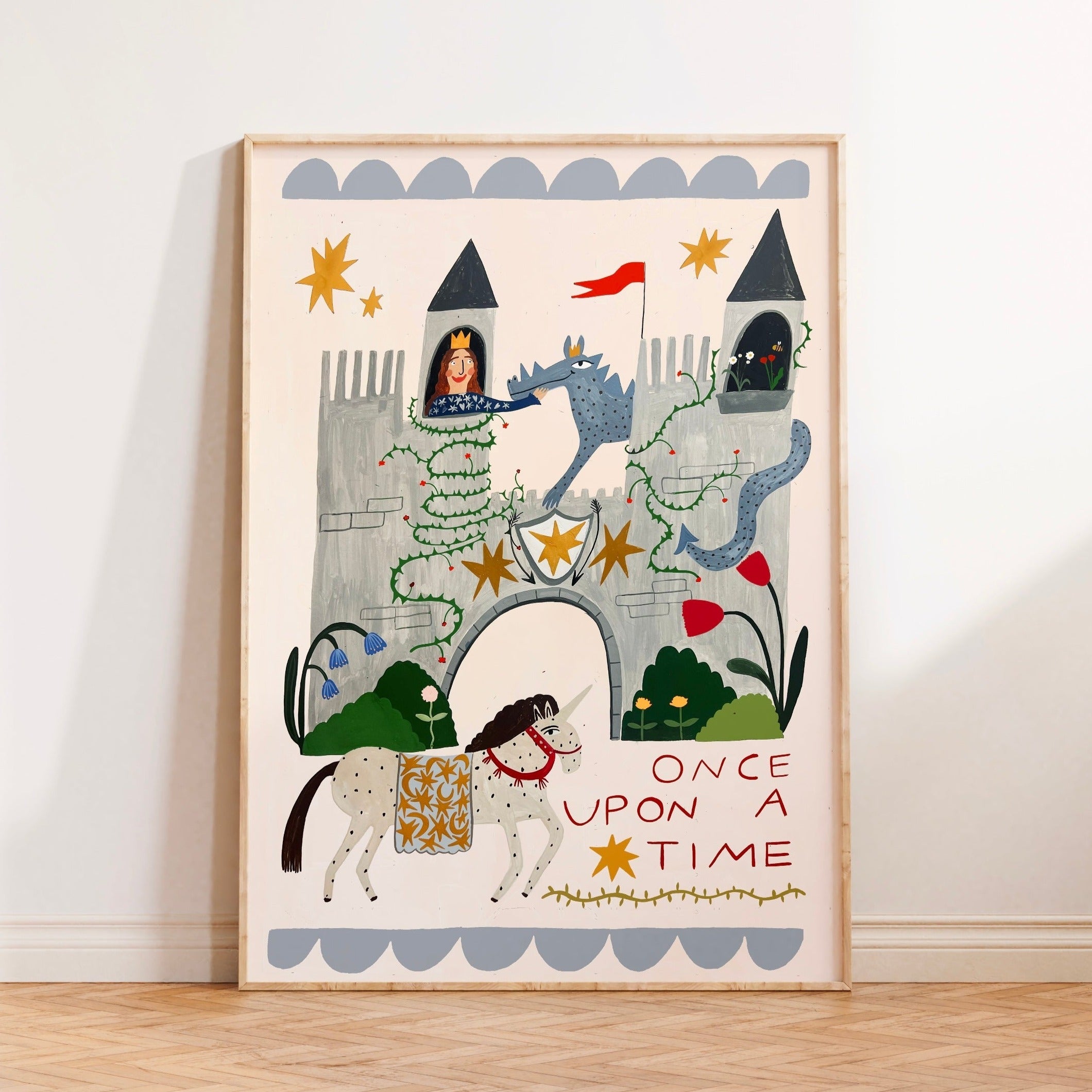 'Once Upon a Time' Hand Painted Art Print - Yaya Studio