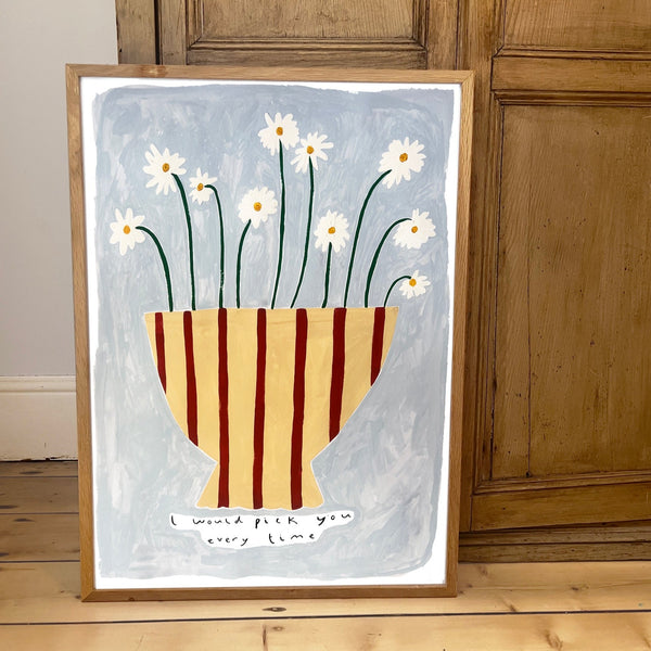 'I Would Pick You' Hand Painted Art Print - Yaya Studio