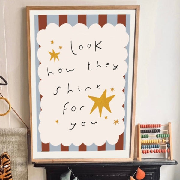 'Look How They Shine' Hand Painted Art Print - Yaya Studio