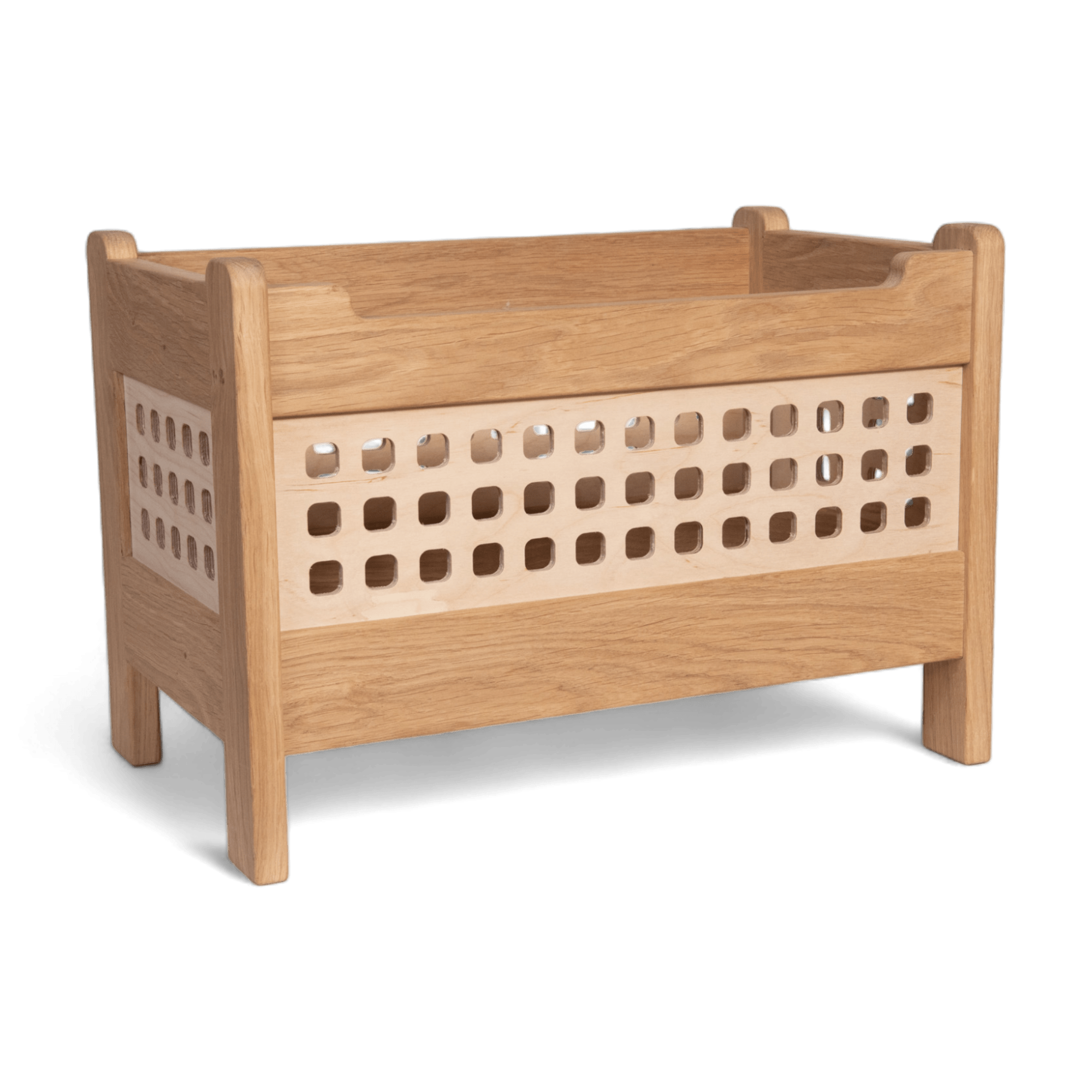 Open Top Solid Oak Storage Toy Box Nestie