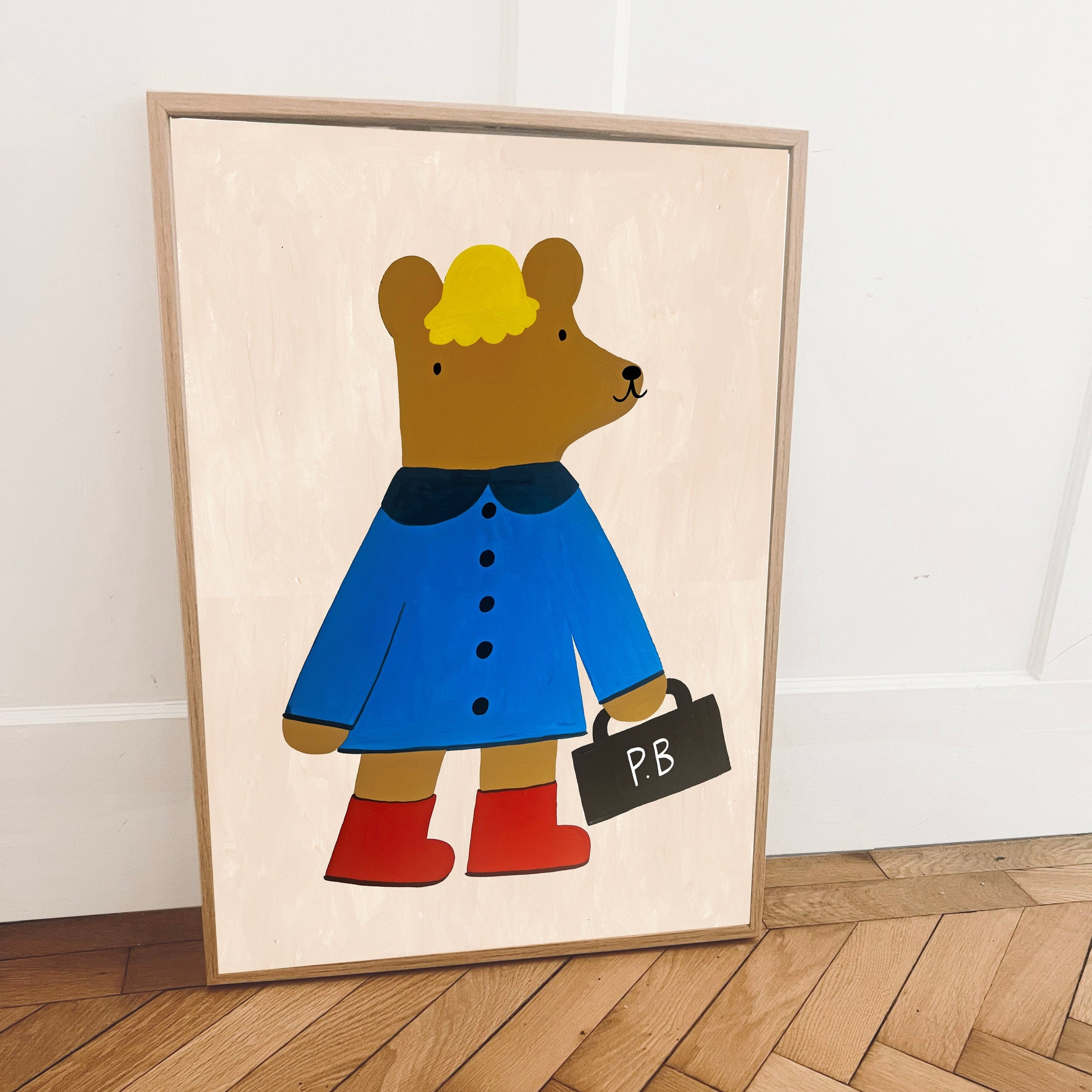 'Paddinton' Hand Painted Art Print - Yaya Studio