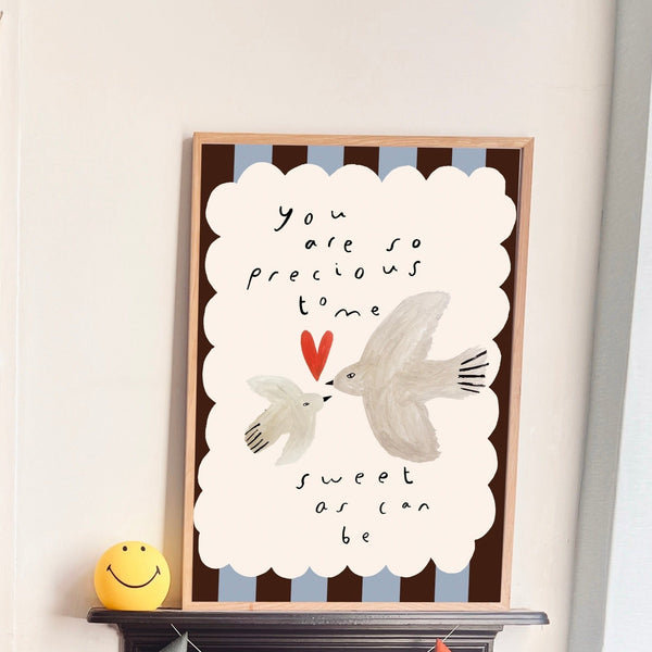 'You Are So Precious to Me' Hand Painted Art Print - Yaya Studio