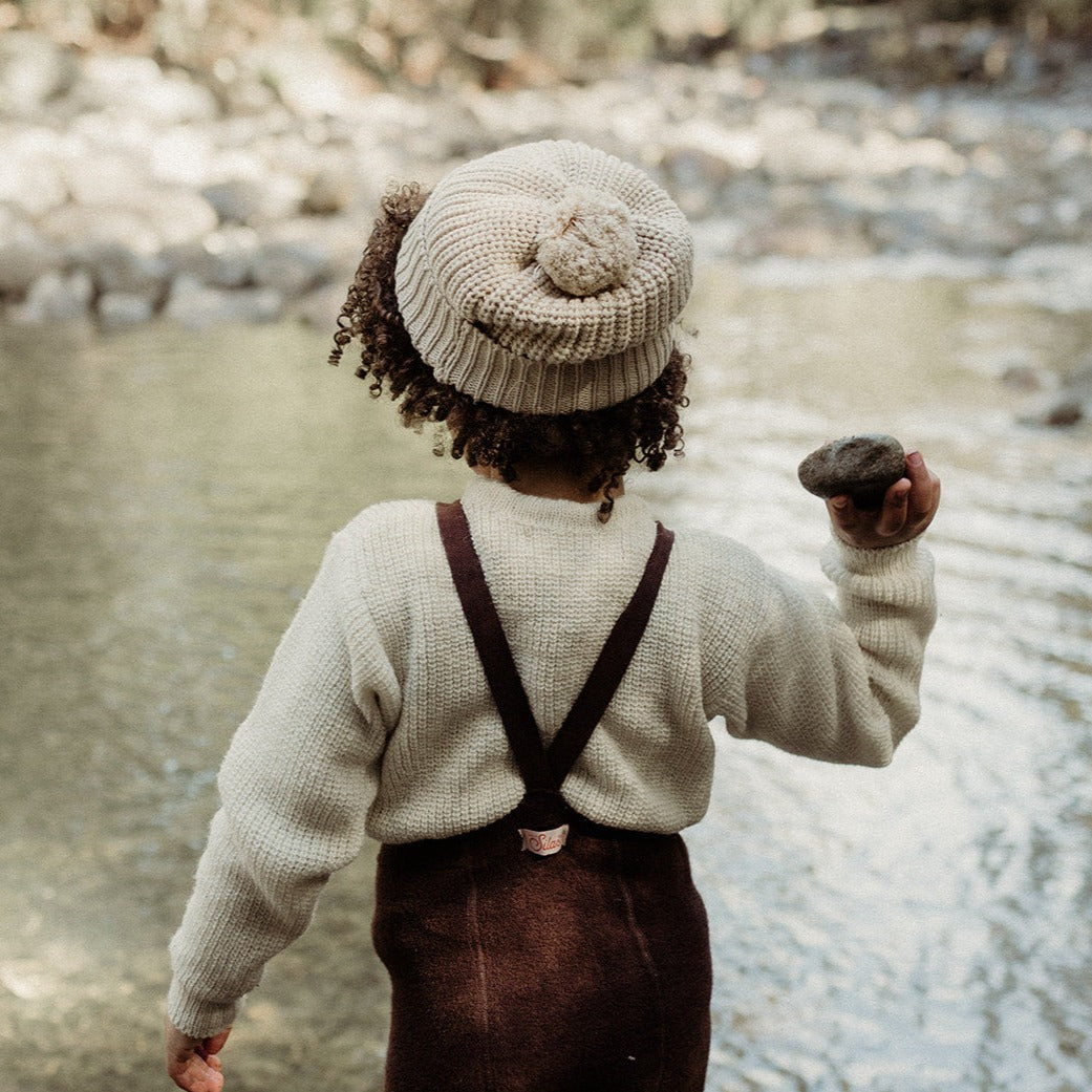 Silly Silas Unisex Teddy Warmy Footless Tights with Braces (Chocolate