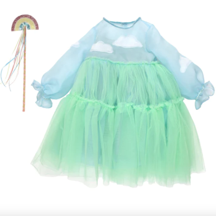 Childrens Cloud Dress and Rainbow Wand Dress Up Set- Meri Meri